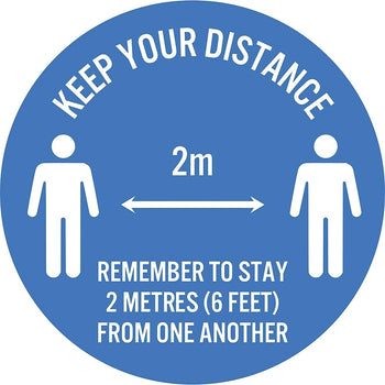 Mark Maker Floor Decal 12" Diameter Circle - Keep You Distance ...