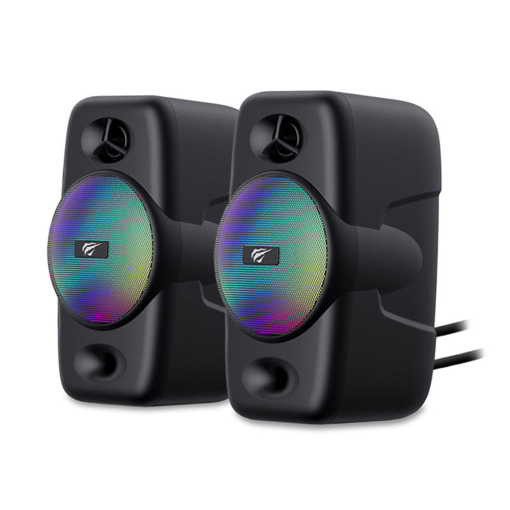 Havit Stereo Computer Speakers - USB powered, Dynamic RGB Lighting, 3 ...