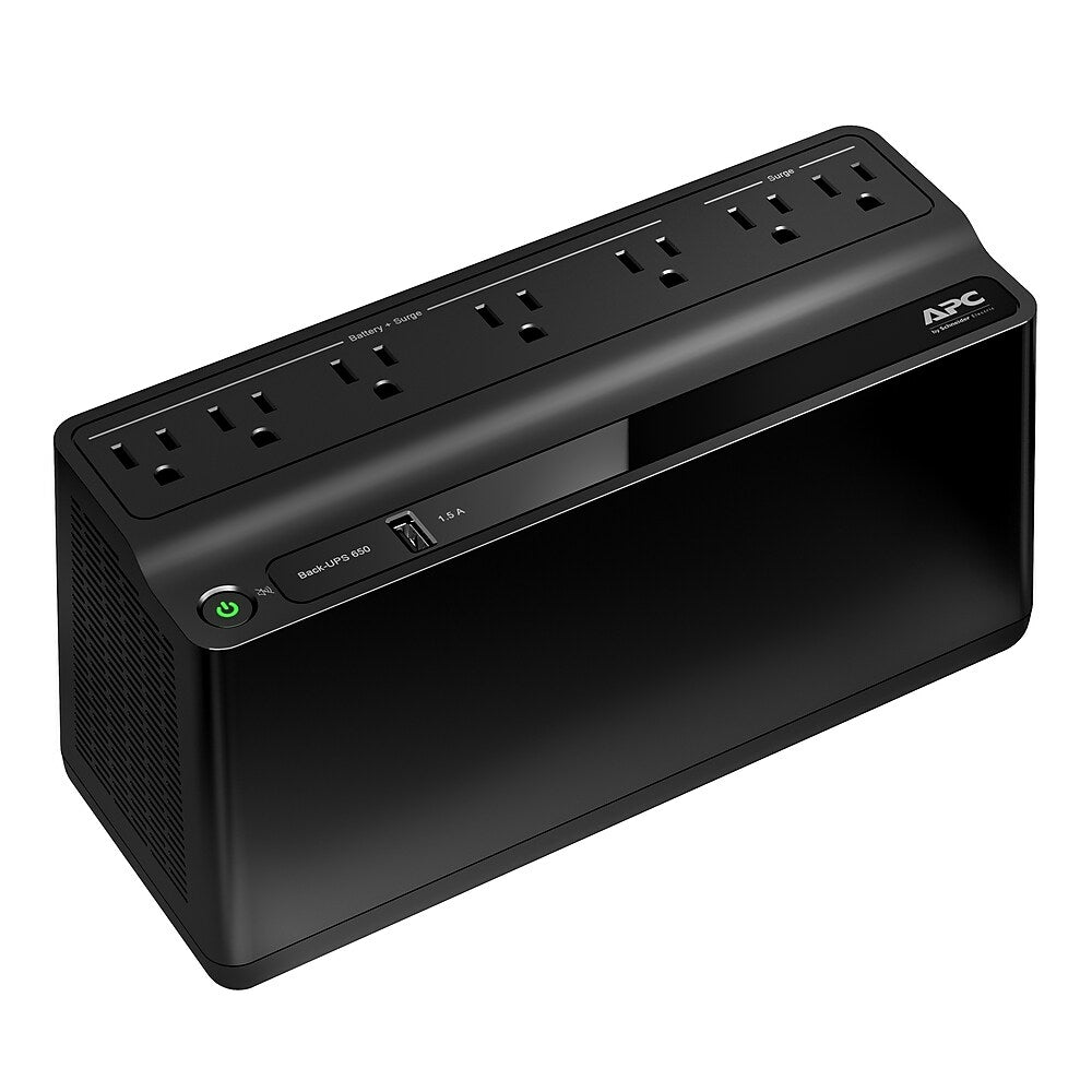 APC 7 Outlet Back-UPS 650VA Battery Backup | staples.ca