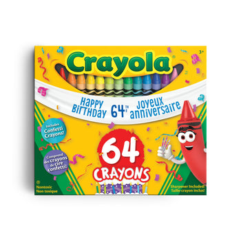 Crayola Crayons - 64 Count - Happy 64th Birthday Edition! | staples.ca