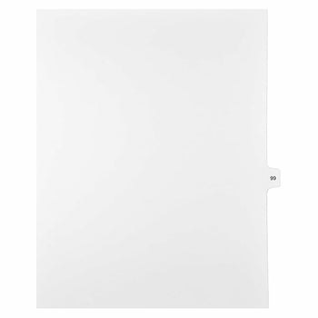 Mark Maker Legal Exhibit Index Tab White Single Tabs, 1/15th Cut ...