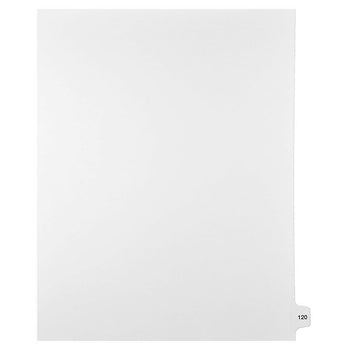 Mark Maker Legal Exhibit Index Tab White Single Tabs, 1/15th Cut ...