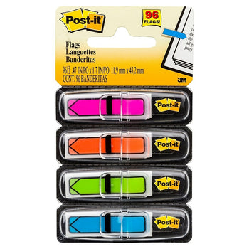 Post-it Flags, Mini Arrows, 1/2", Bright Colours, 96 Pack | staples.ca
