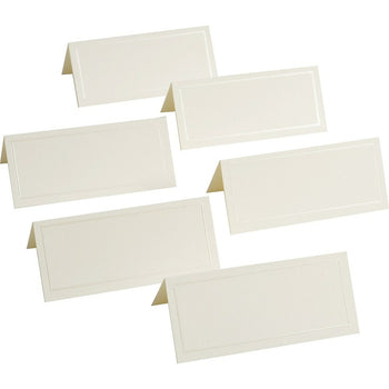 Gartner Studios Placecards, 3-1/4" x 1-5/8", White with Ivory Pearl ...