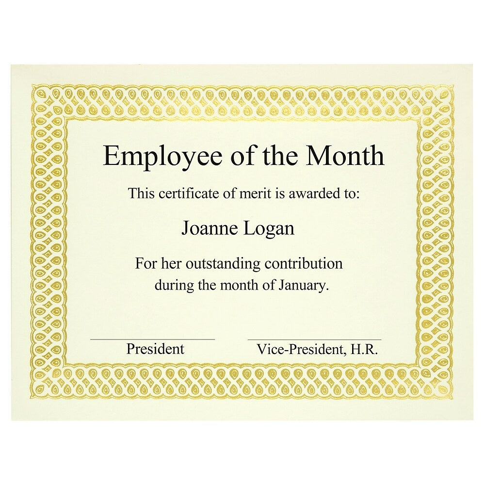 St. James Elite Bond Certificates, Ivory Linen with Classic Gold Foil ...