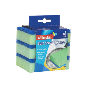 Vileda Soft Scrub Sponge - 3 Pack | staples.ca