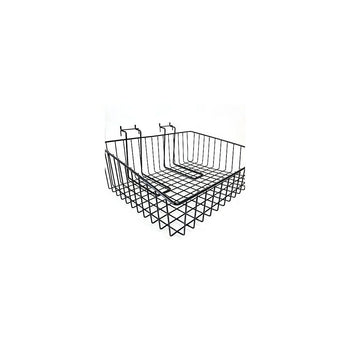 Wamaco Slanted Slatwall/Gridwall Wire Basket - 15"W x 12"D x 5"H - 2 ...