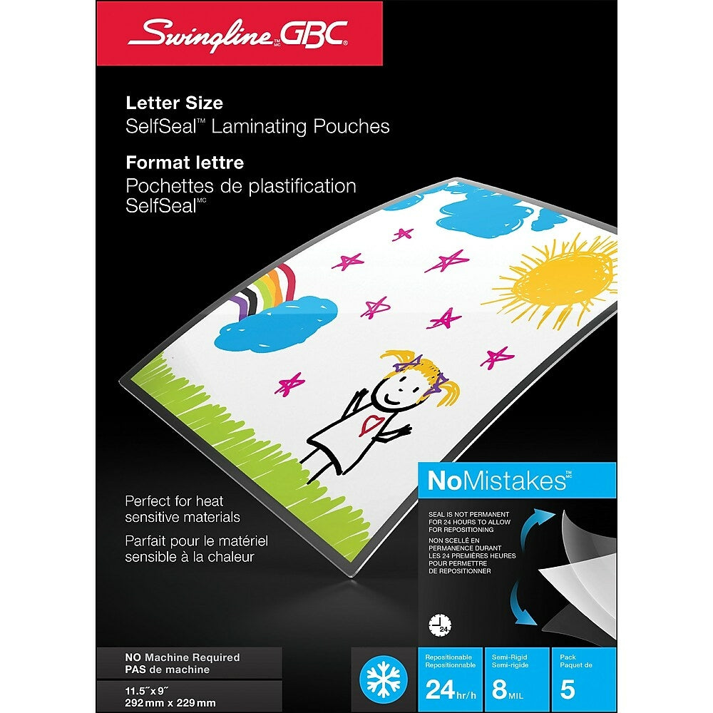 Swingline GBC SelfSeal Nomistakes Repositionable Self Adhesive ...