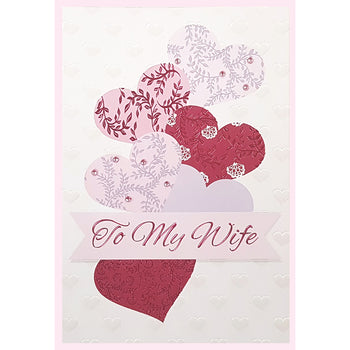 Rosedale Gold Greeting Cards/Envelopes - Happy Valentine's Day Wife - 5 ...