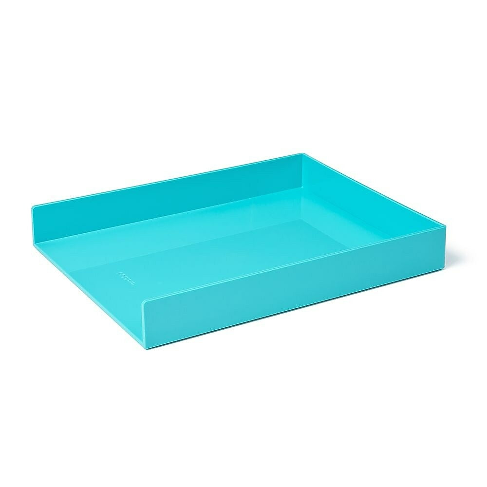 Poppin Single Letter Tray - Aqua | staples.ca