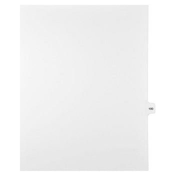 Mark Maker Legal Exhibit Index Tab White Single Tabs, 1/15th Cut ...