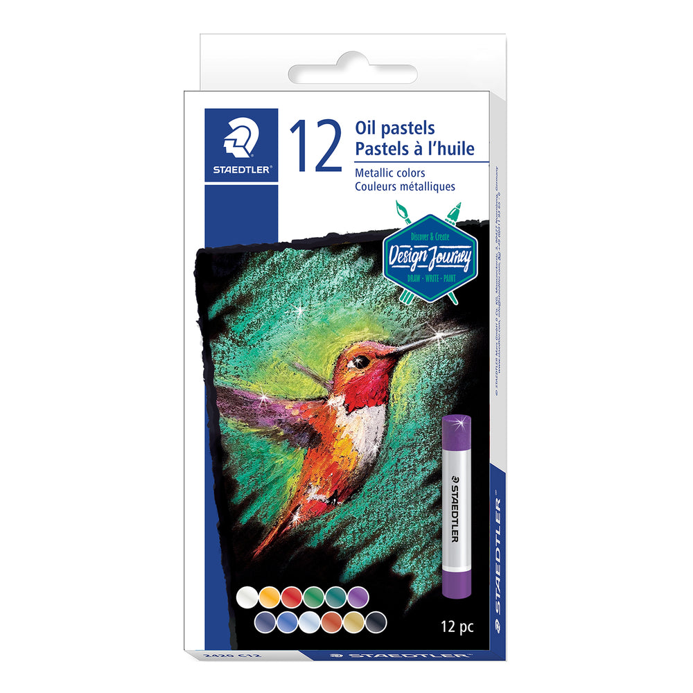 Staedtler Metallic Oil Pastels - Assorted - 12 Pack | staples.ca