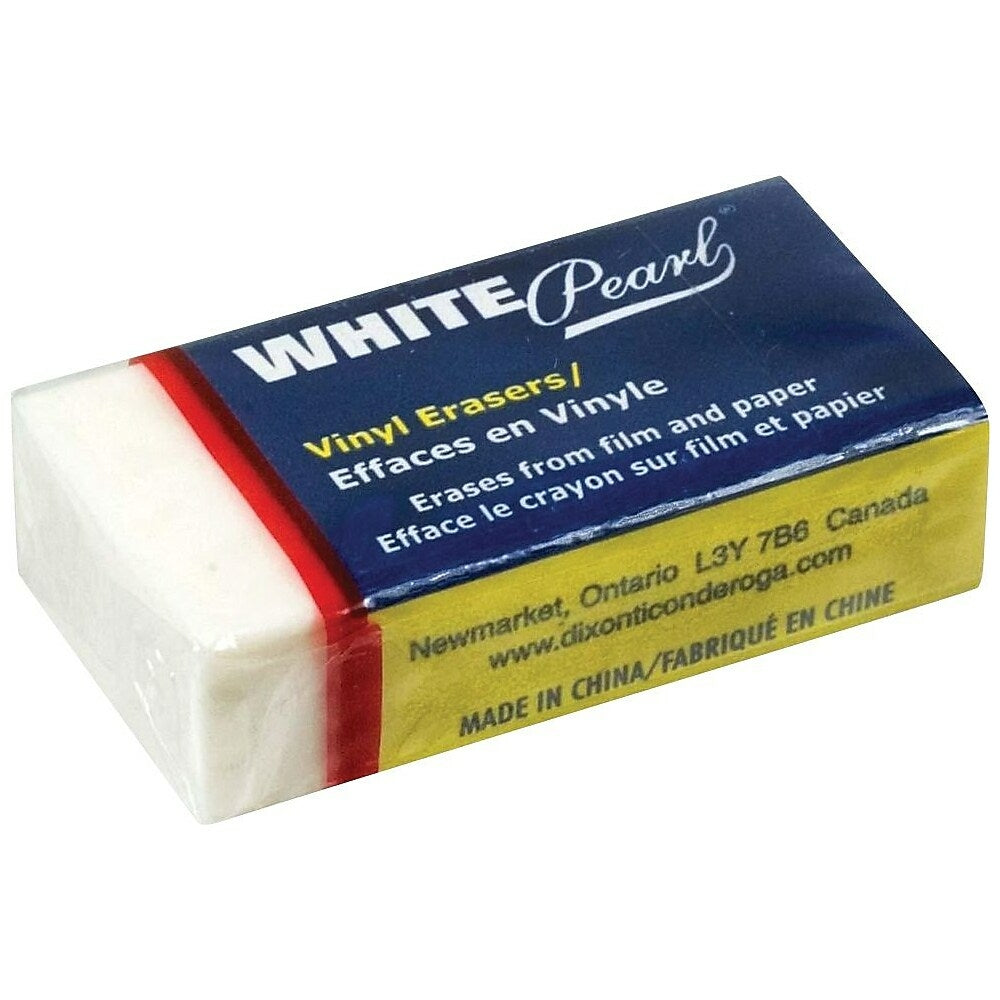 Dixon White Pearl Vinyl Erasers, Medium Size, 24 Pack | staples.ca