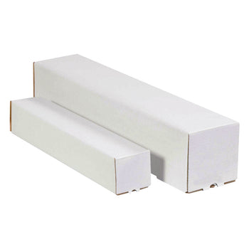 SPC Square Mailing Tubes - 3" x 3" x 37" - White - 10 Pack | staples.ca