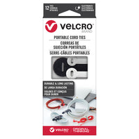 VELCRO Brand Portable Cord Ties - Assorted Size and Colours - 12 Pack ...