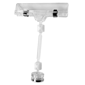 Eddie's Versa Clip Sign Holder with Magnetic Base - 4.5" L - Clear - 12 ...