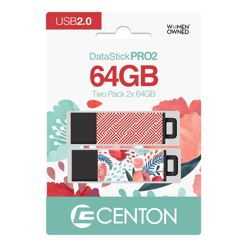 Centon Datastick Pro2 64 GB USB 2.0 Flash Drives - Garden Party ...
